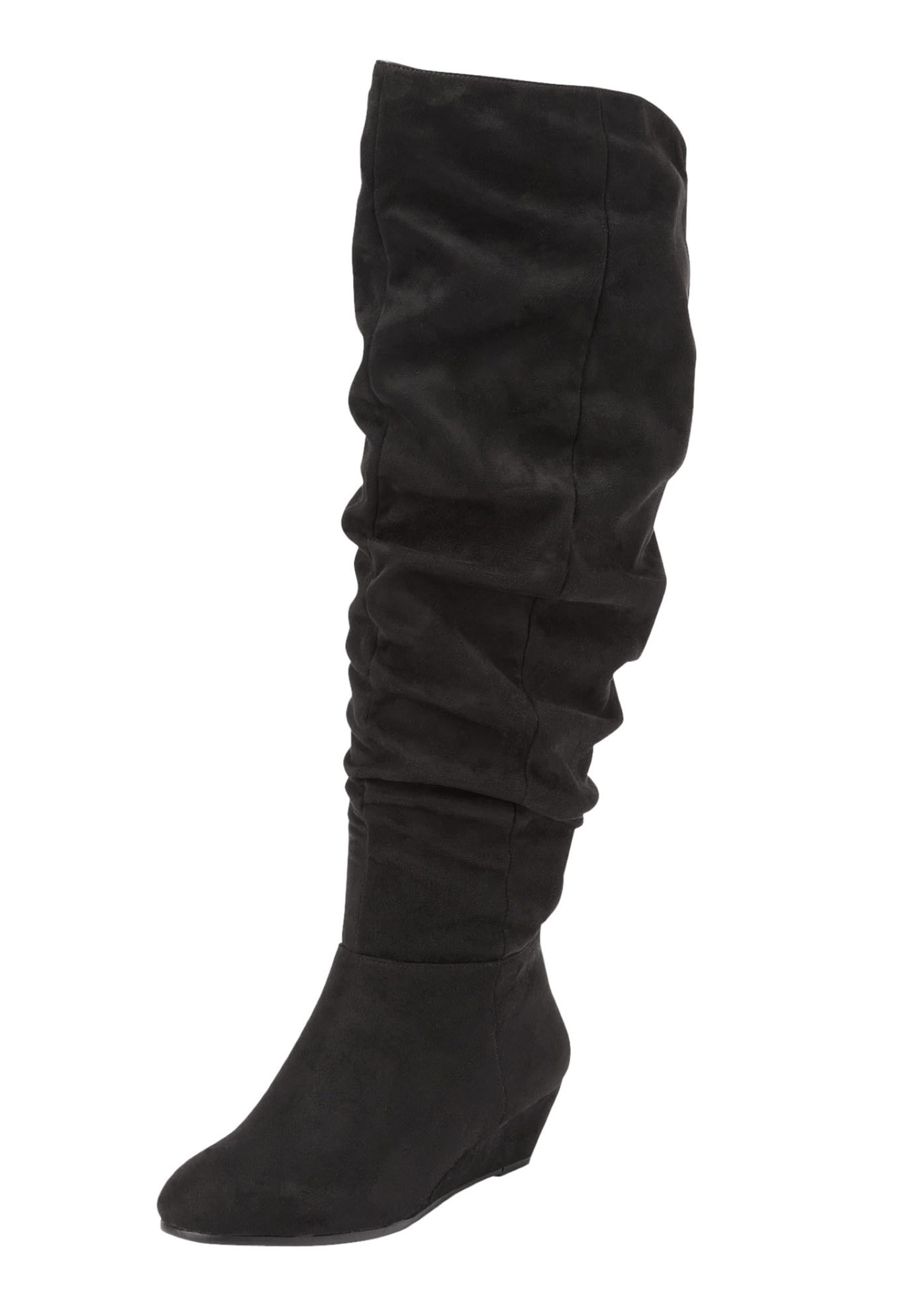 Comfortview Tamara Wide Calf Boot Tall Knee High Low Heel Women's Shoes ...