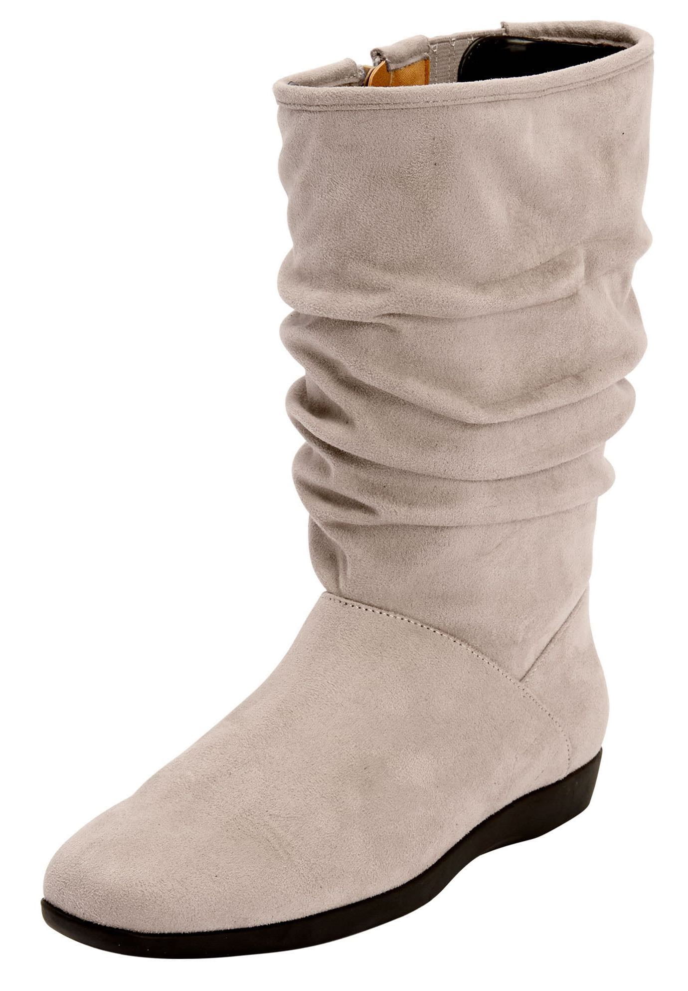 Comfortview Aneela Wide Calf Slouch Boot Mid Calf Women's Winter Shoes ...