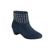 PEERAGE Sorrel Women's Wide Width Leather Dress Ankle Booties WHITE 10. ...