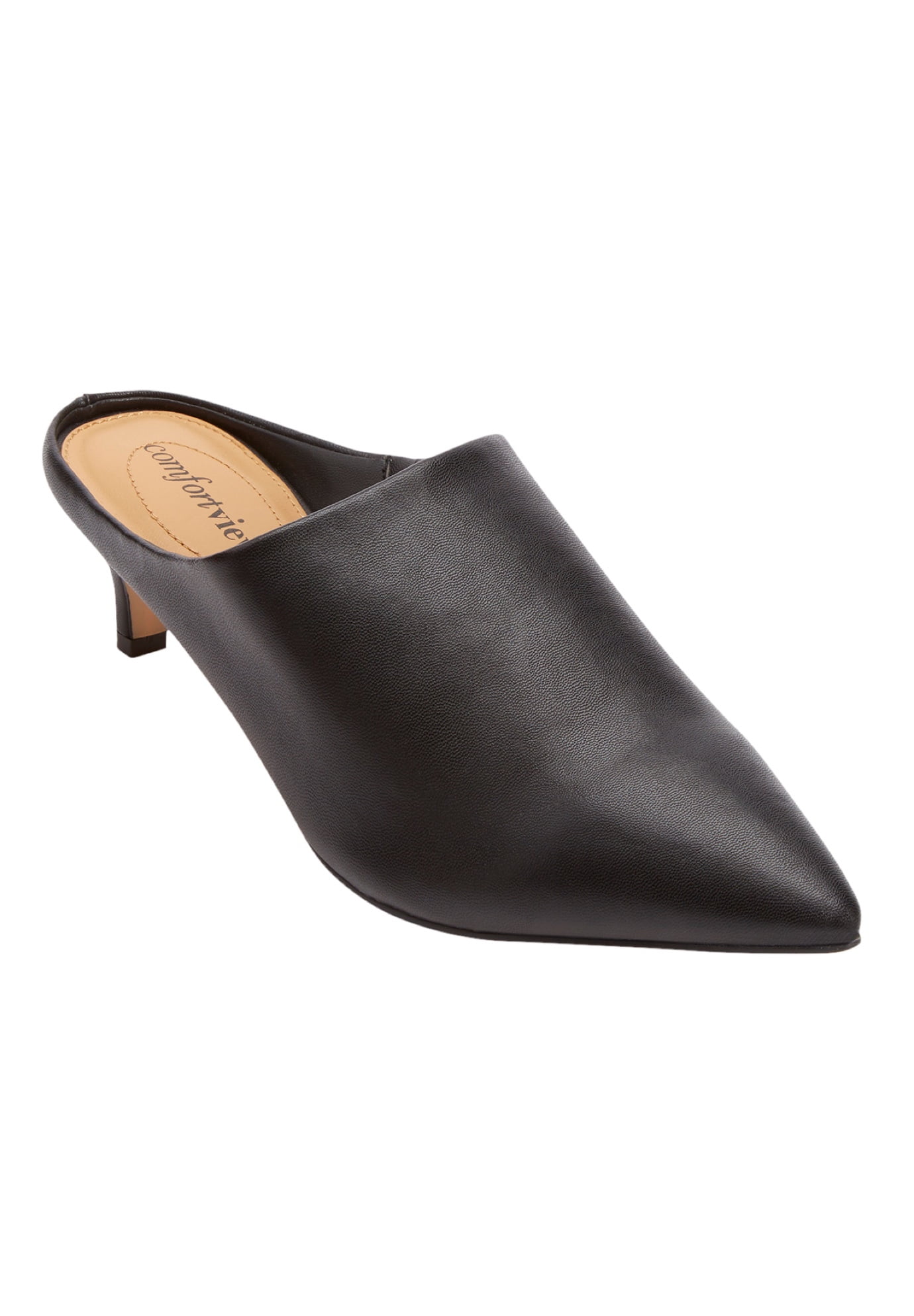 Comfortview Women's Wide Width The Camden Mule - 8 WW, Black - Walmart.com