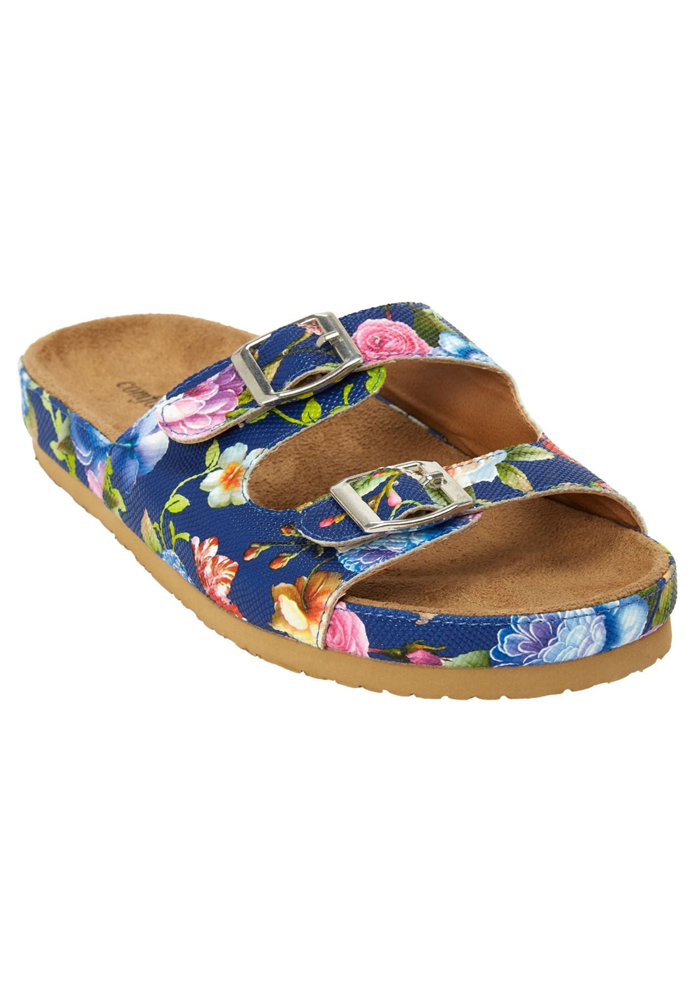 Comfortview Women's Wide Width The Maxi Slip On Footbed Sandal Sandal ...