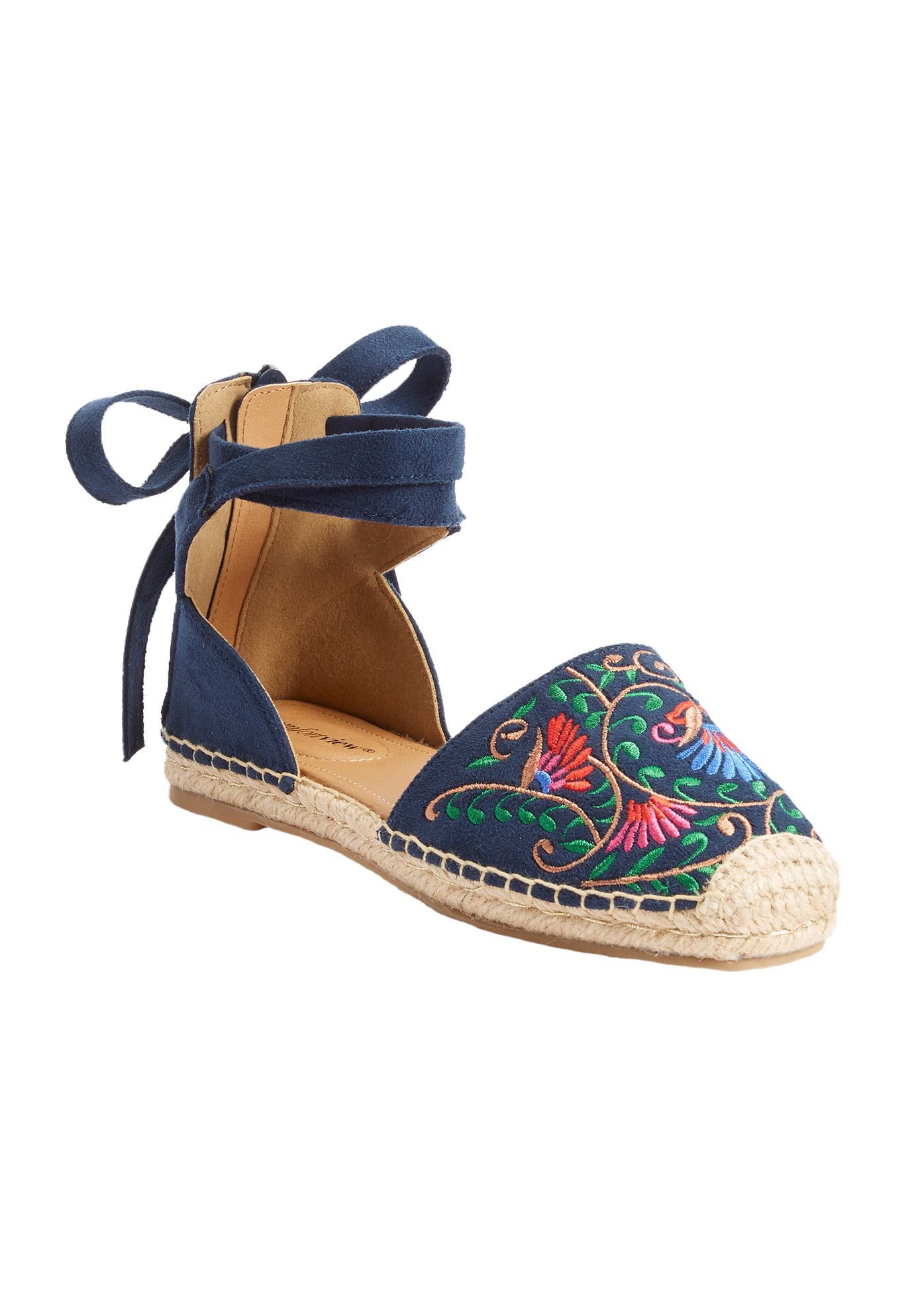 Comfortview Women's (Wide Widths Available) The Shayla Flat Espadrille - Walmart.com