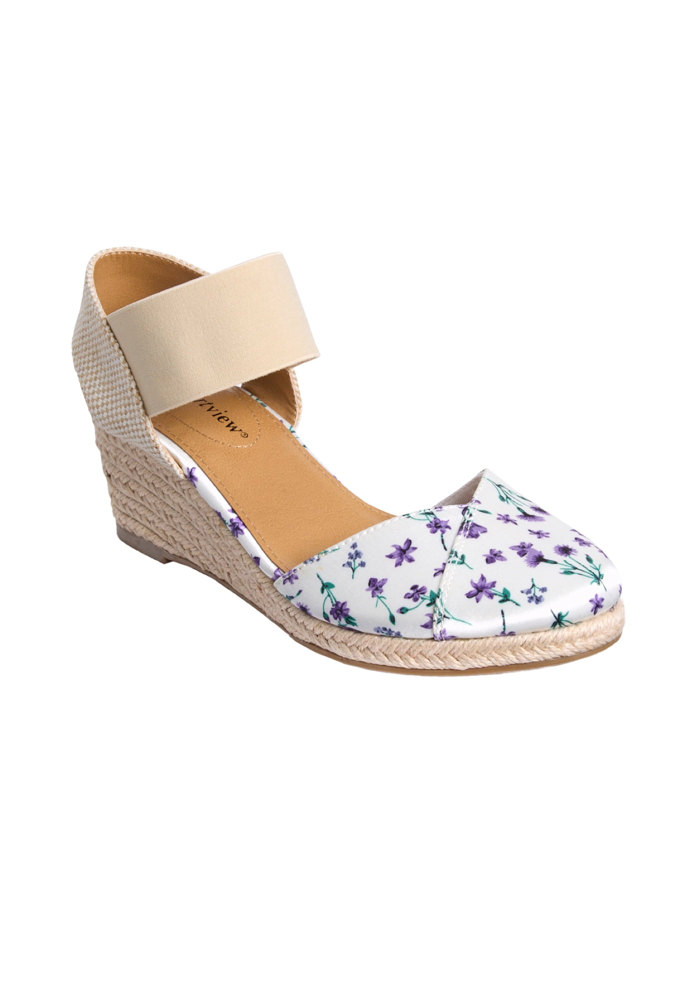 Comfortview Women's The Abra Stretch Fabric Espadrille - Walmart.com