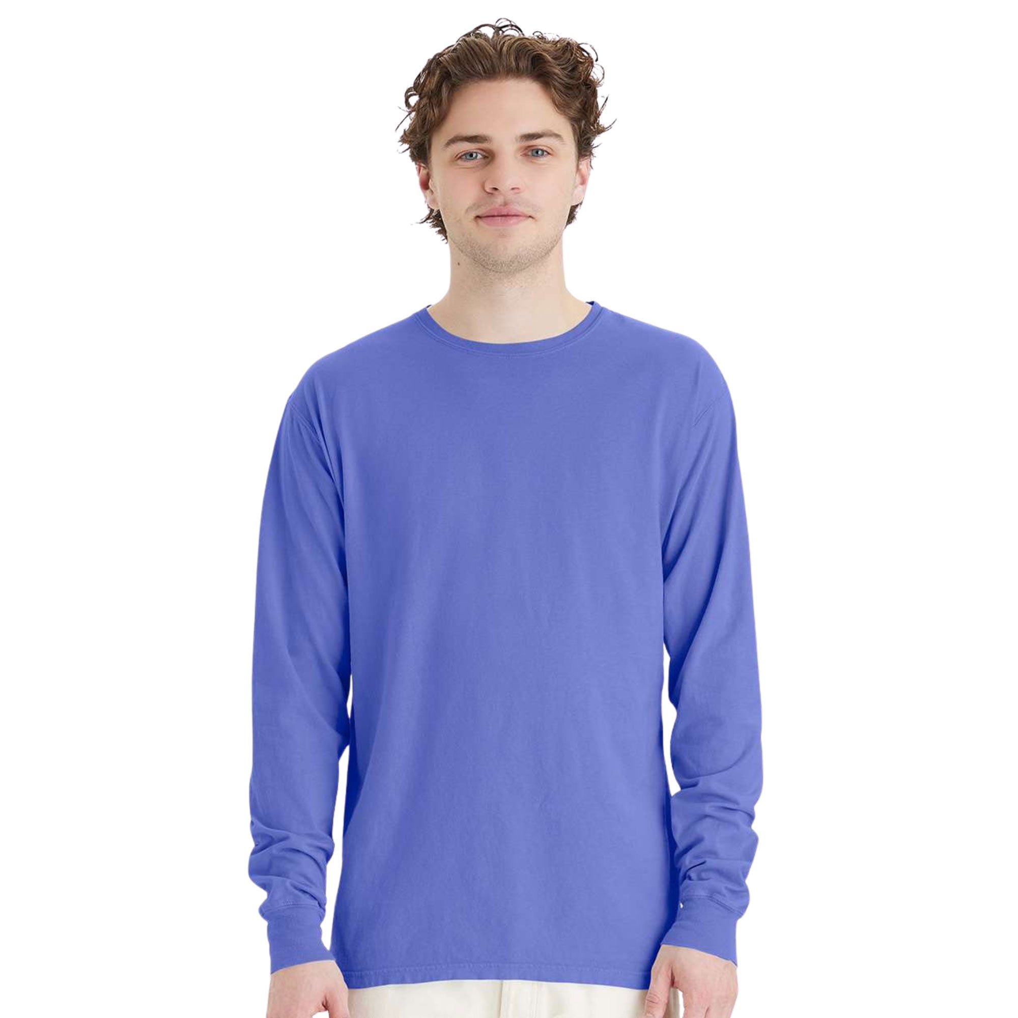 Comfortwash by Hanes Unisex Garment-Dyed Long Sleeve T-Shirt 100% Ring ...