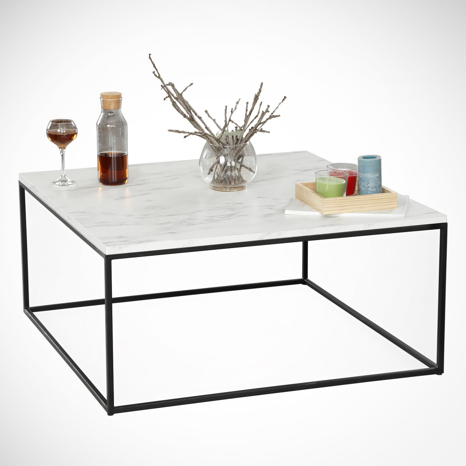Comforty, White Particle Board Coffee Table - Walmart.com