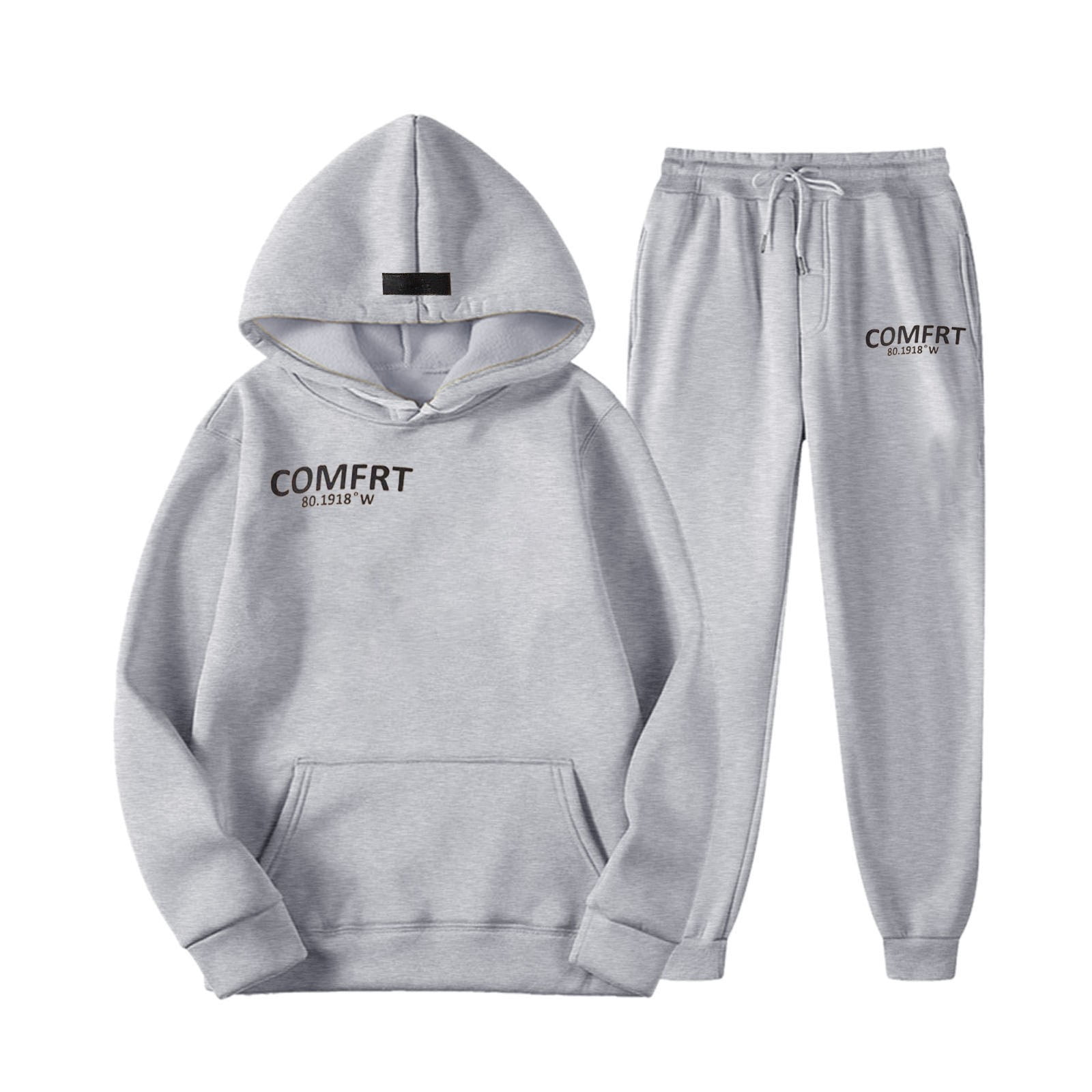Fashion Pullover Hoodie Long Pants Activewear Set Casual Sports Outfit ...