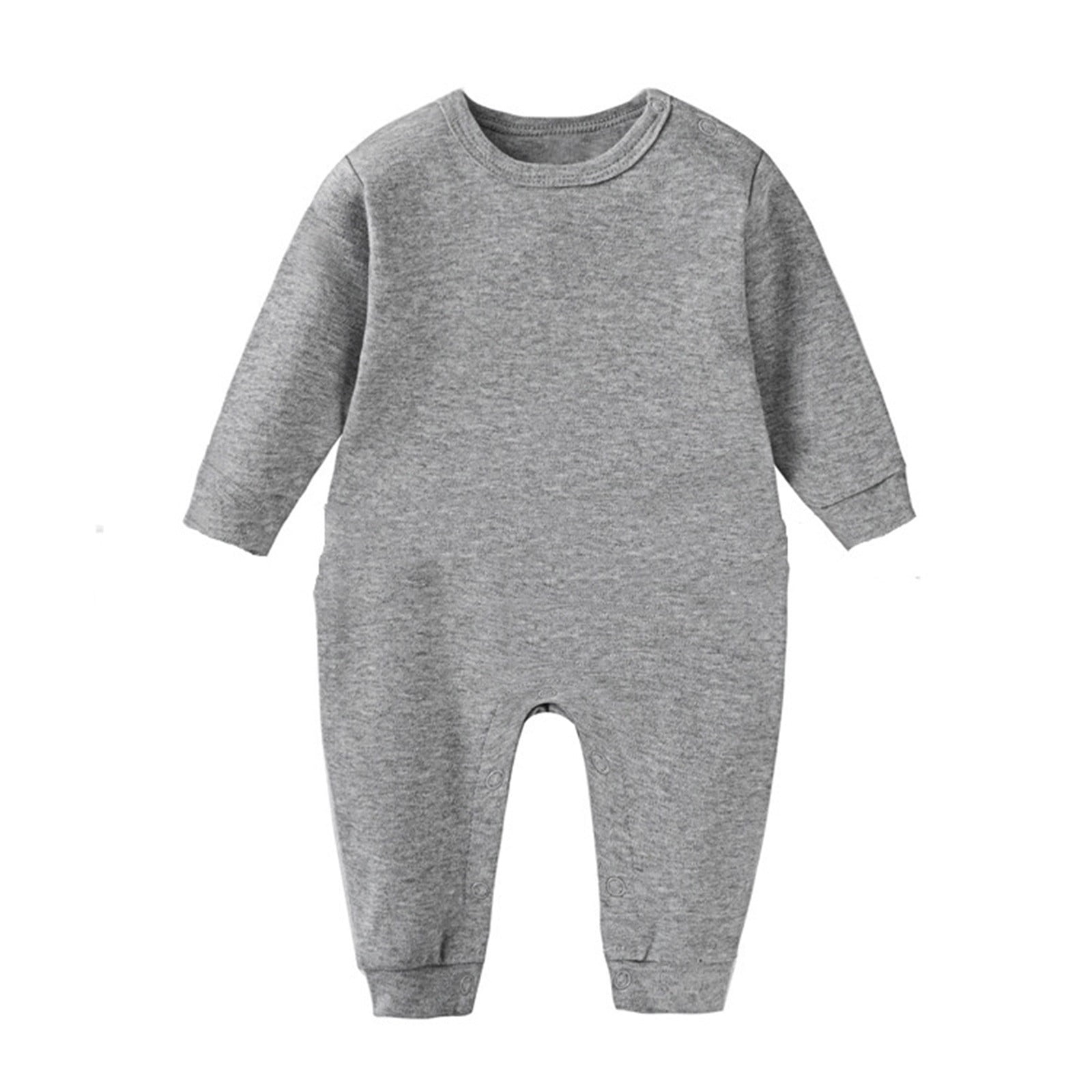 Comfy Baby Jumpsuit with Long Sleeves and Snap-Up Closure - Soft ...