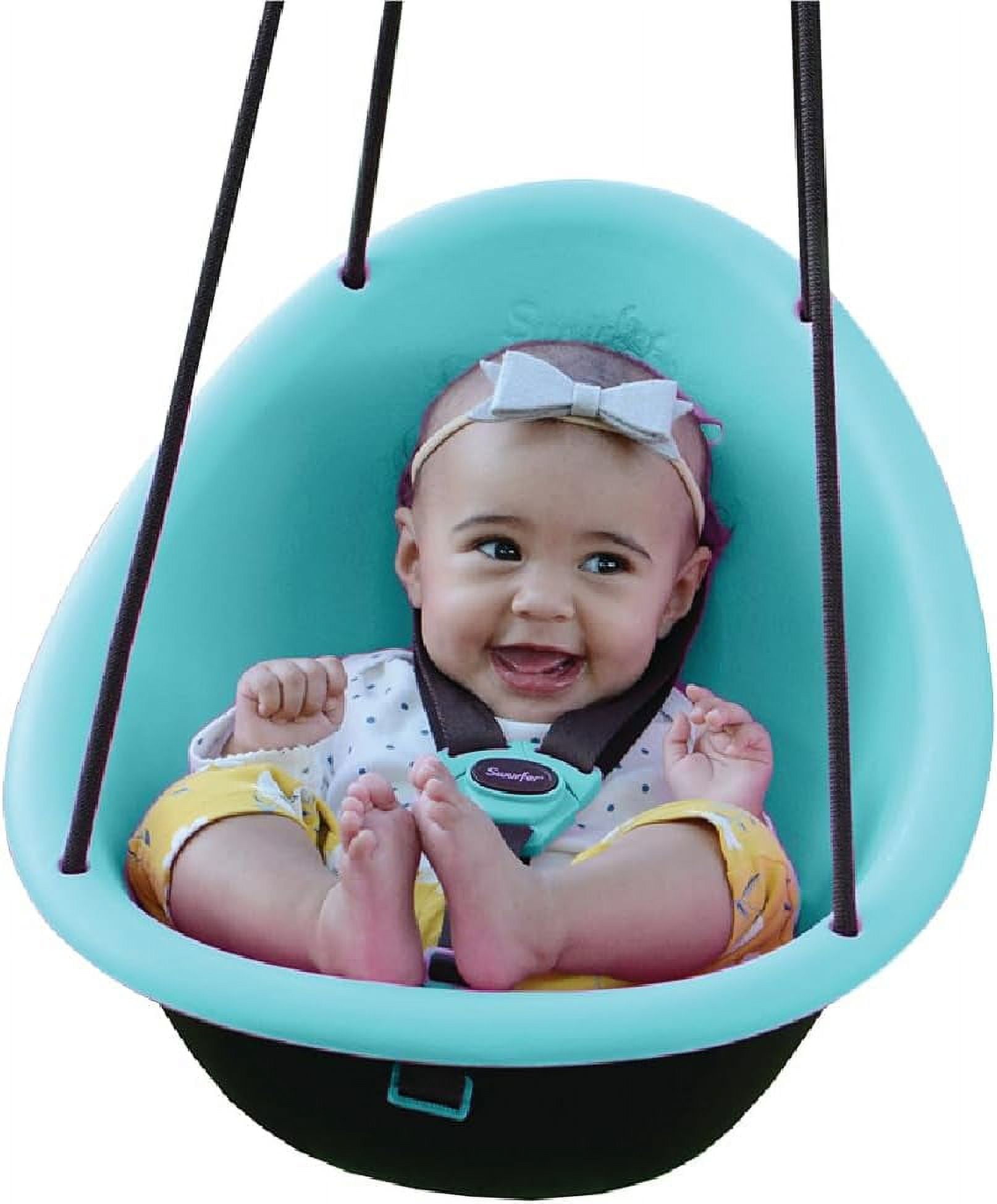 Comfy Baby Swing Outdoor, 3-Point Adjustable Safety Harness, Safe Quick ...