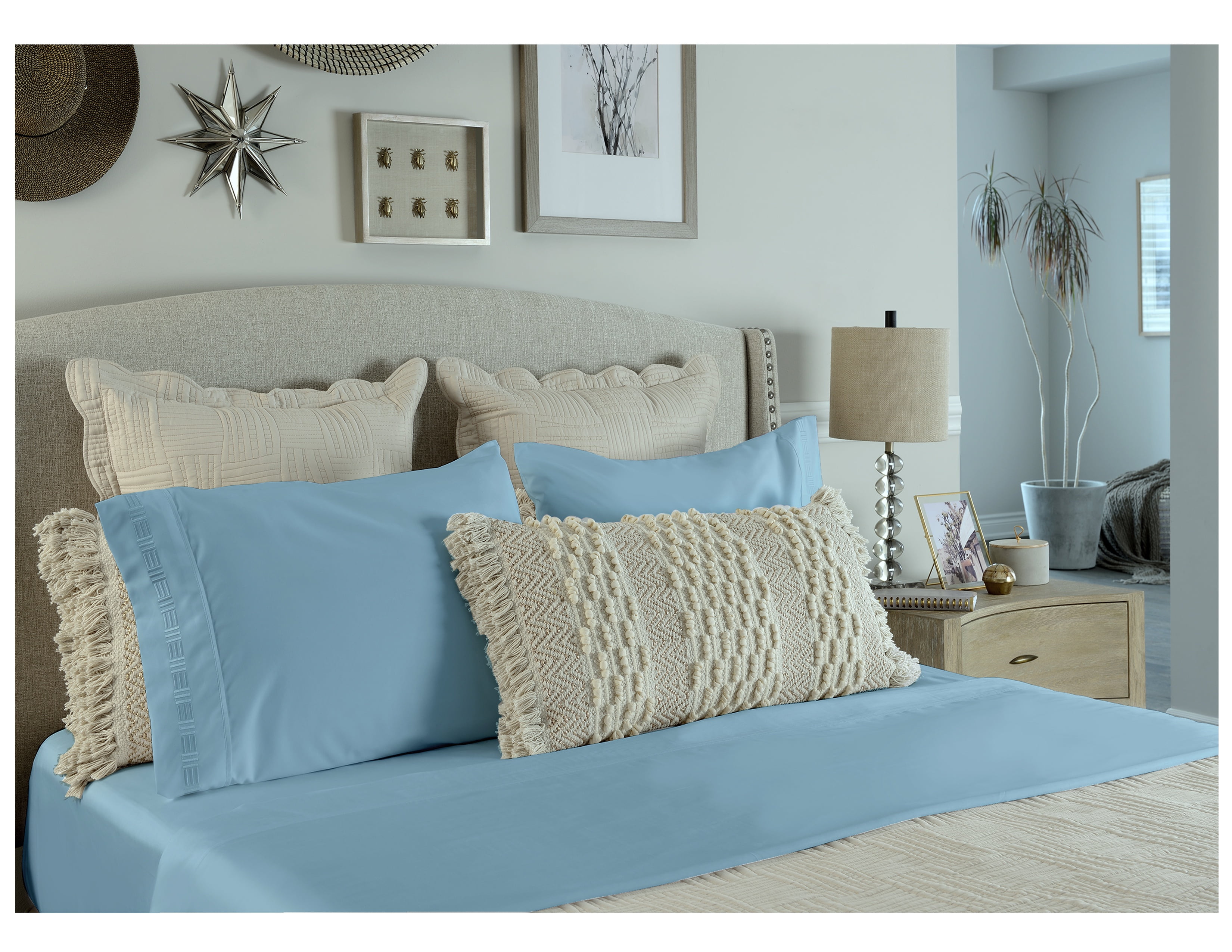 Comfy Bamboo World 9900 Series 100gsm Embroidered Bedsheets Sheet Set ...