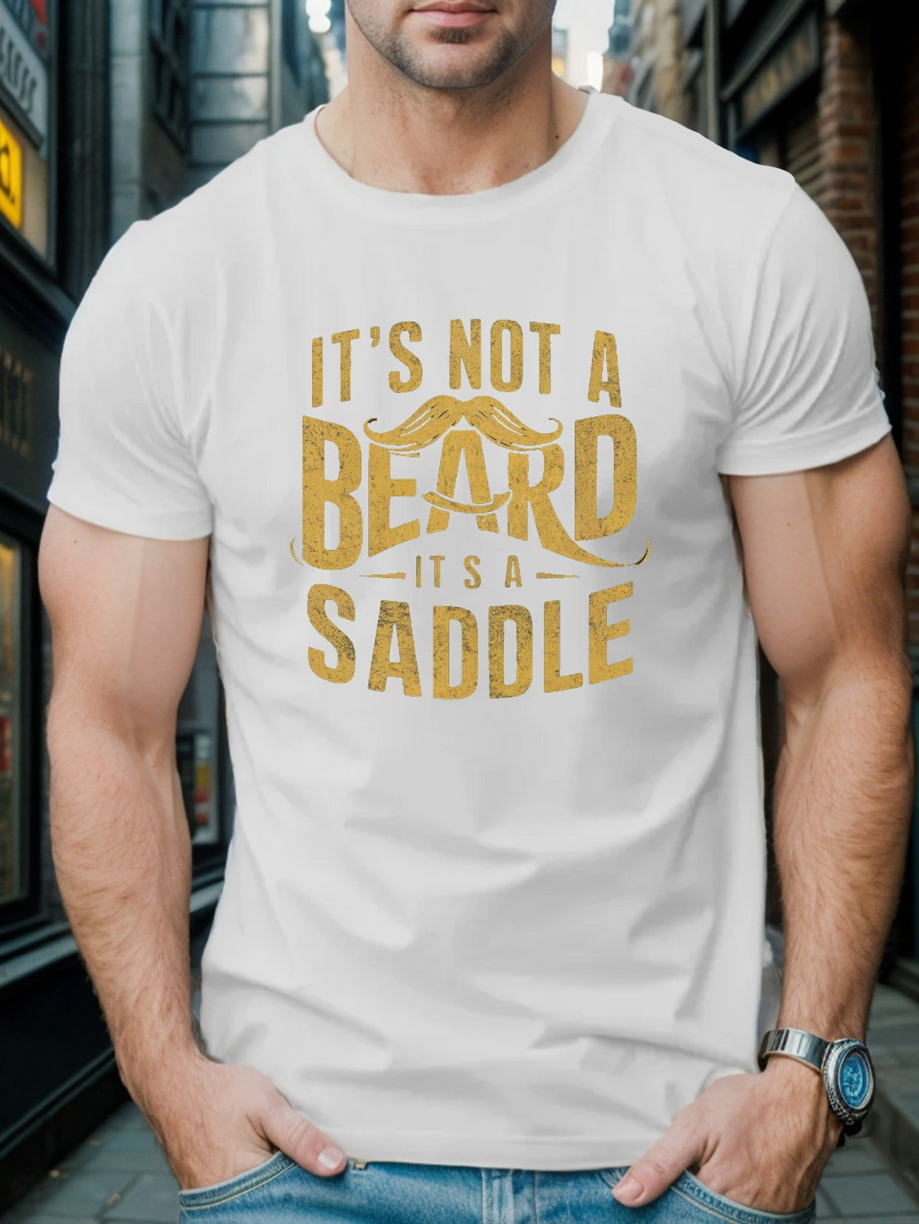 Comfy Beard Tee - Men's Fashion Breathable Short Sleeve T-Shirt ...