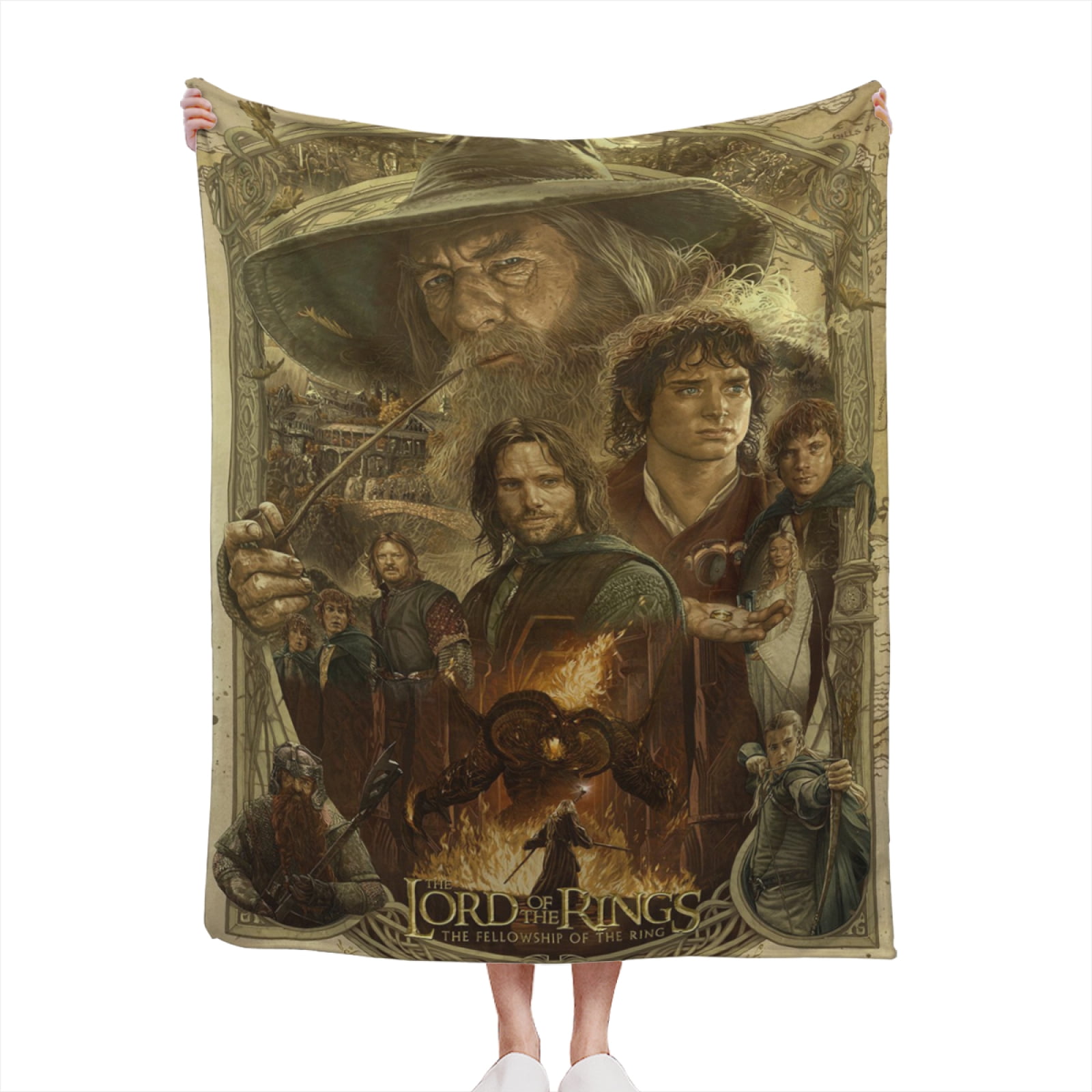 Comfy Blanket Cartoon Lord of the Rings Cozy Blanket Bedroom Throws ...