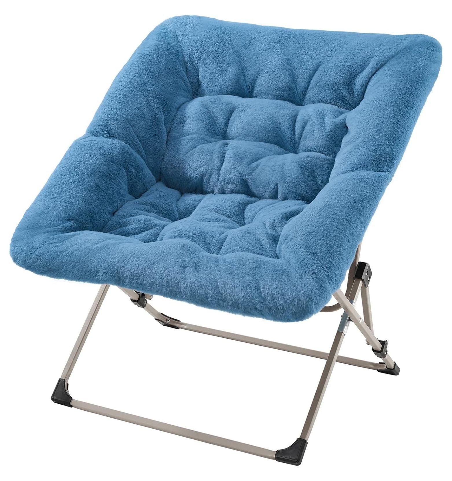 Comfy Chair for Adults, Soft Faux Fur Folding Lounge for Bedroom Living ...