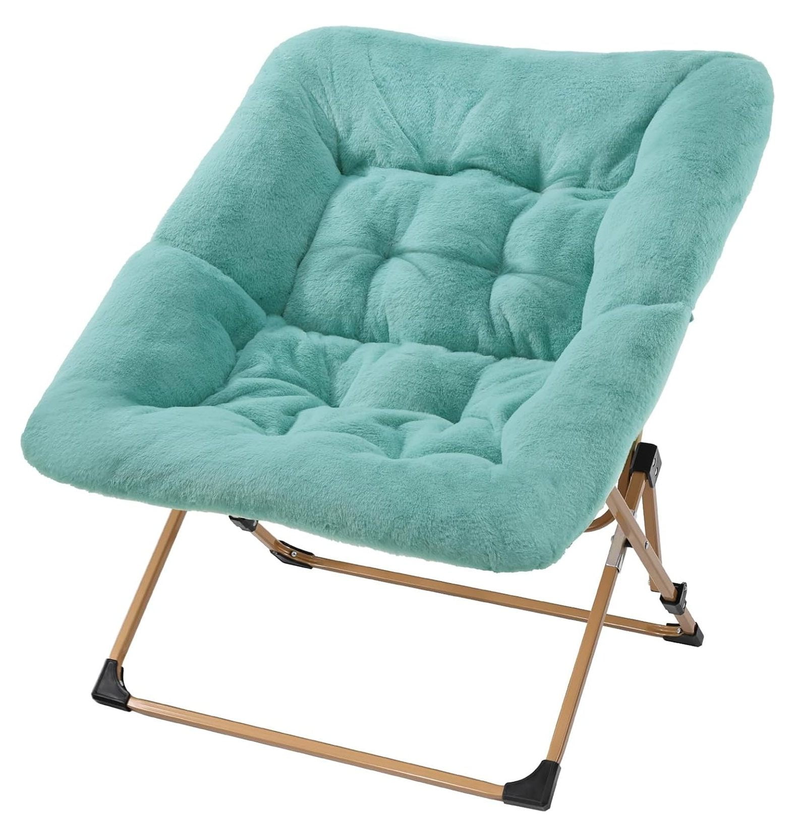 Comfy Chair for Adults, Soft Faux Fur Folding Lounge for Bedroom Living ...