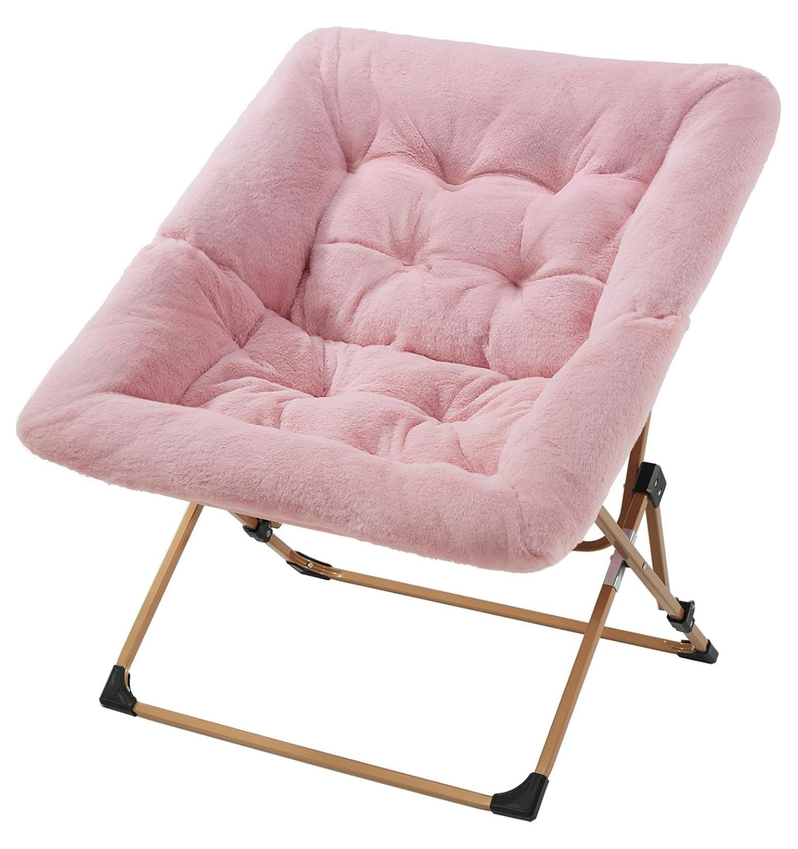 Comfy Chair for Adults, Soft Faux Fur Folding Lounge for Bedroom Living ...