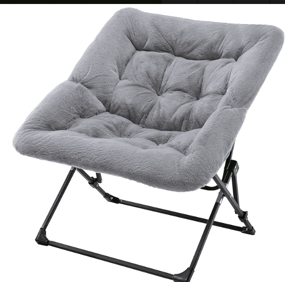 Comfy Chair for Adults, Soft Faux Fur Folding Lounge for Bedroom Living ...