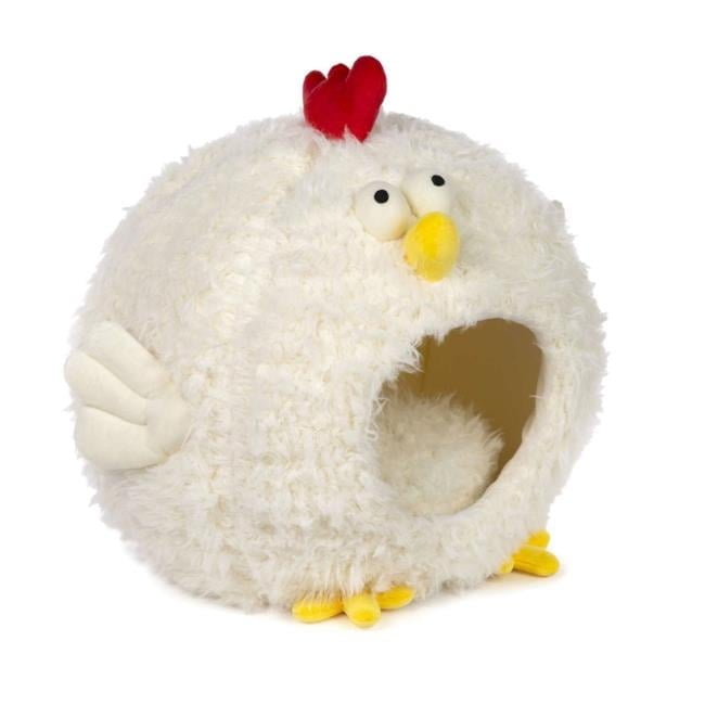 Comfy Chicken Hideaway Cat Bed, White - Walmart.com