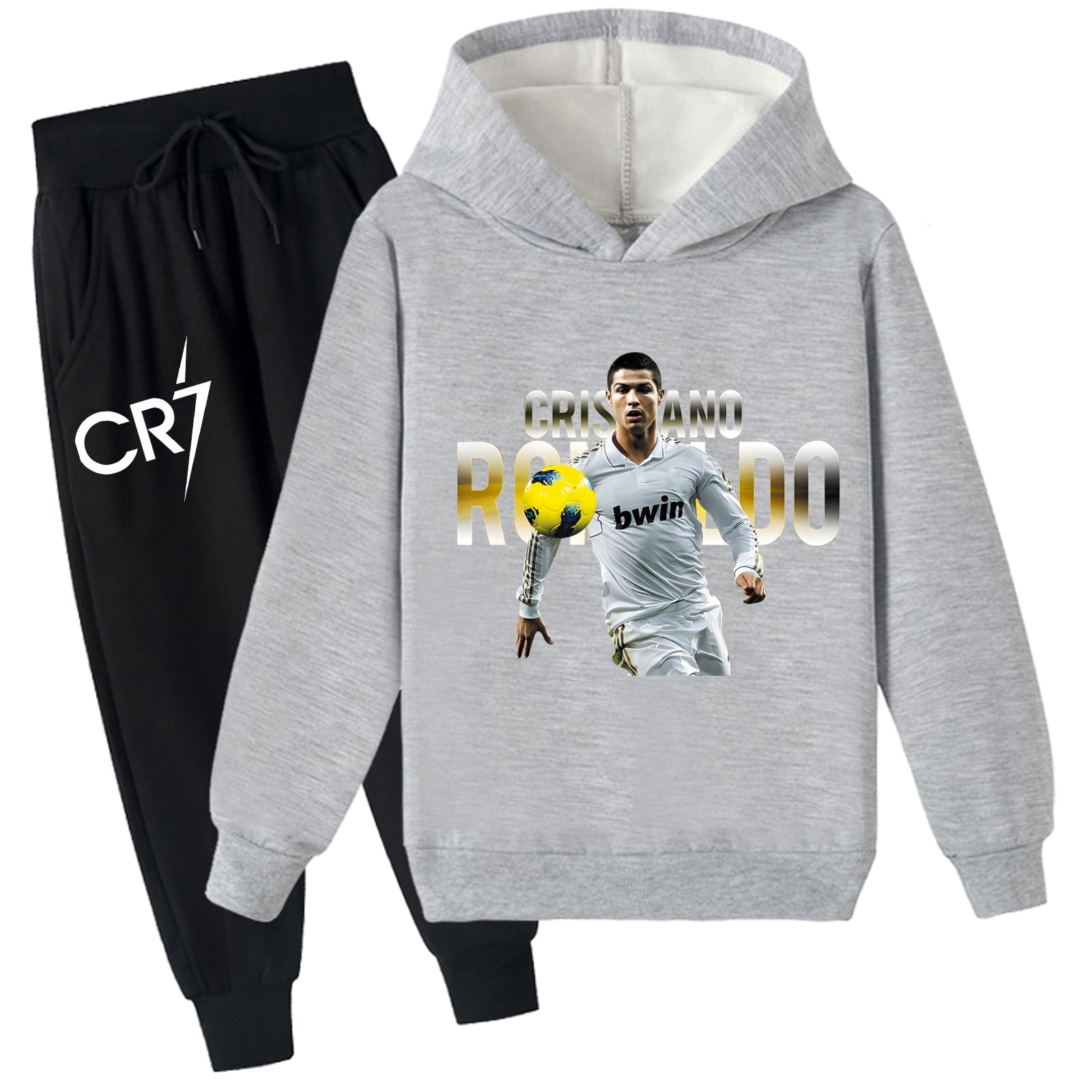 Comfy Children's Cristiano Ronaldo Graphic Fleece Pullover Hoodie and ...