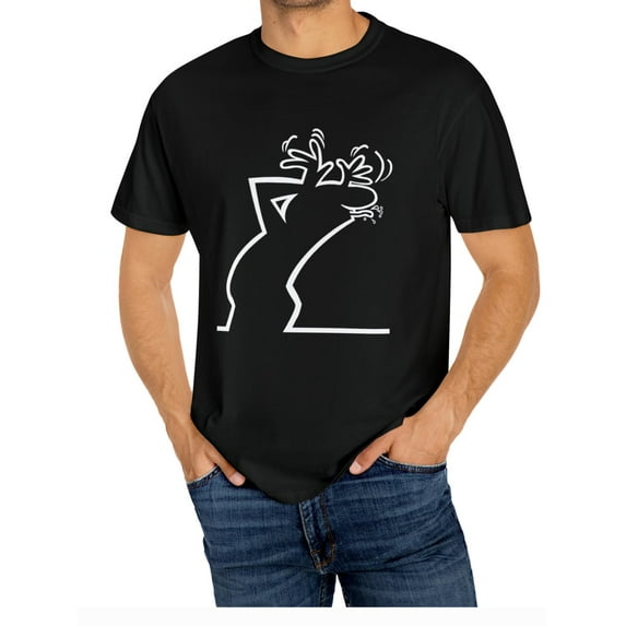 Comfy Cotton Reindeer Print Men's Casual Street Style Stretch Round ...