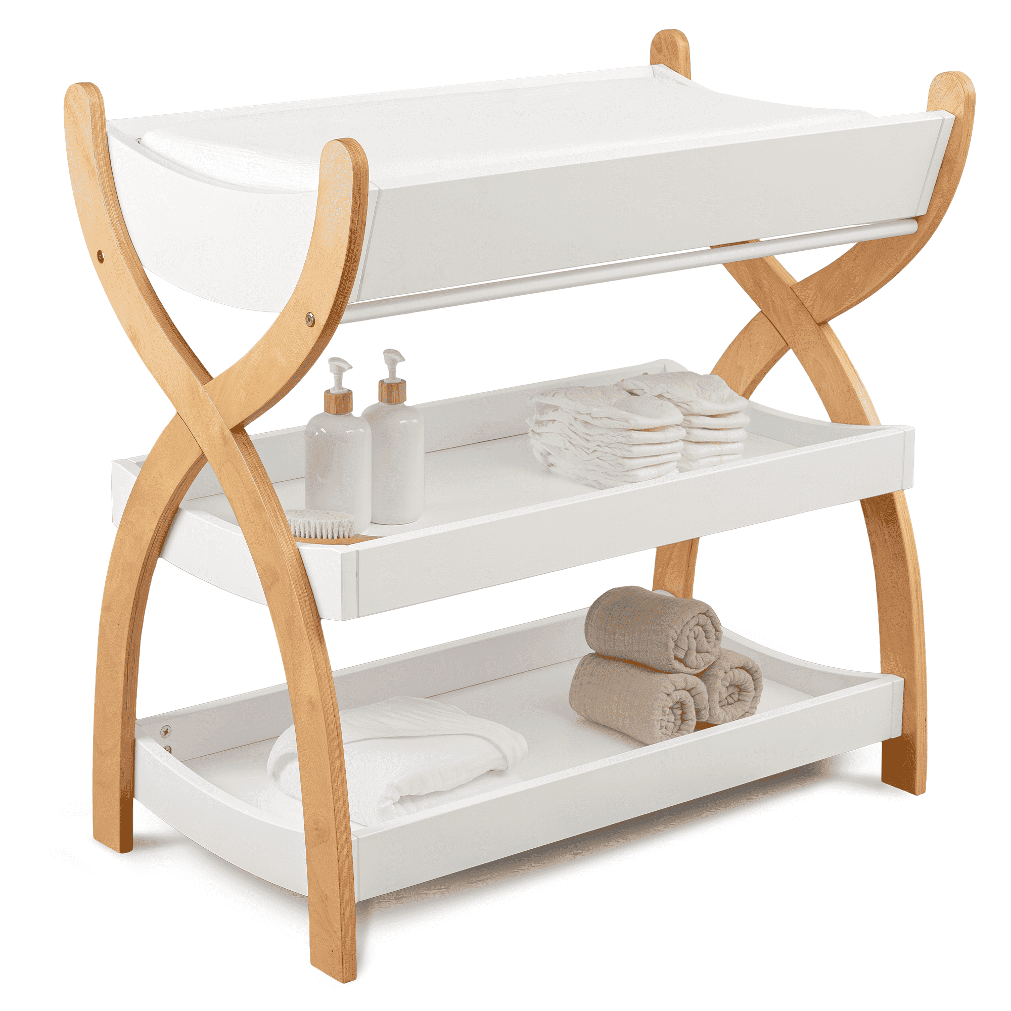 Comfy Cubs Baby Changing Table with Two Open Shelves for Storage ...