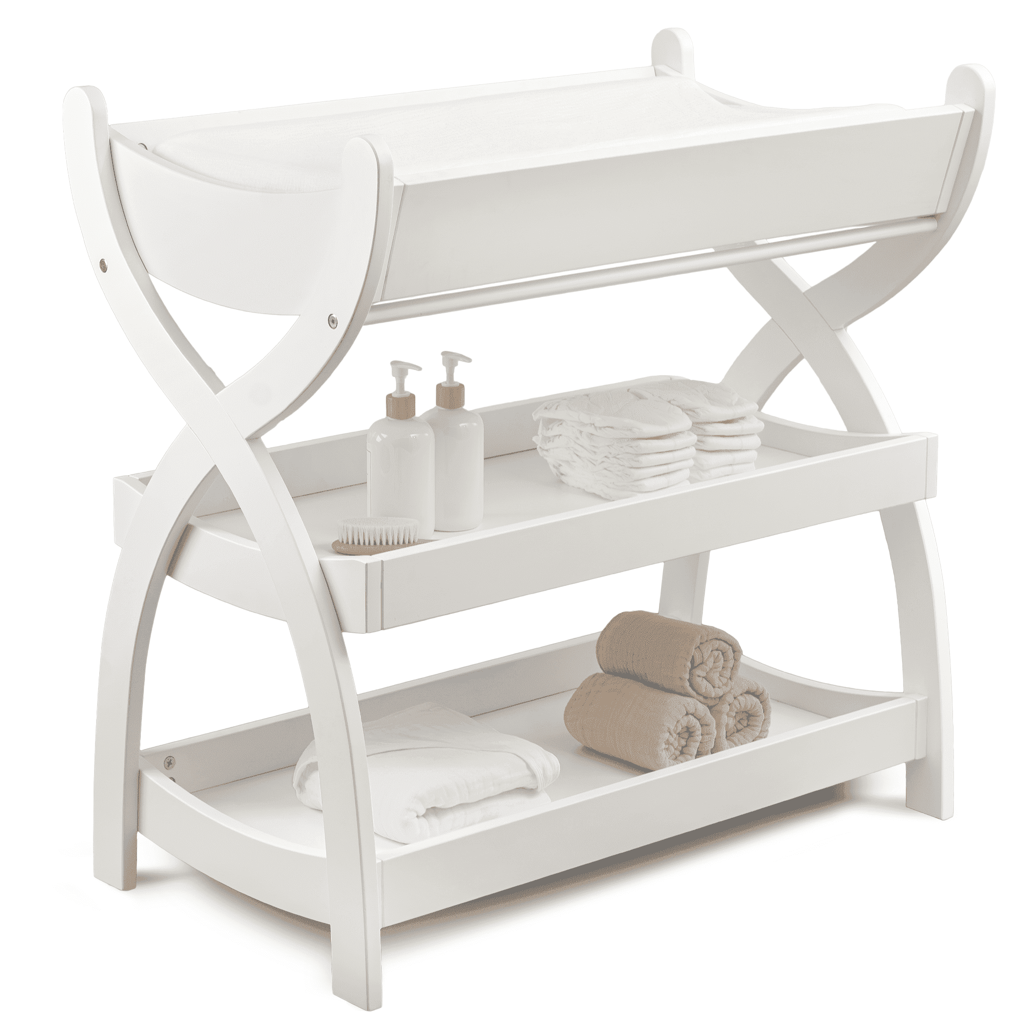 Comfy Cubs Baby Changing Table - Sturdy Wood - White - Walmart.com
