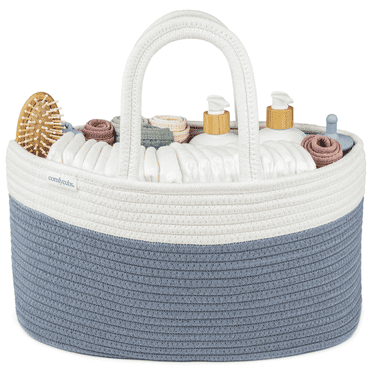 Parker Baby Rope Diaper Caddy Organizer - Diaper Nursery Storage ...