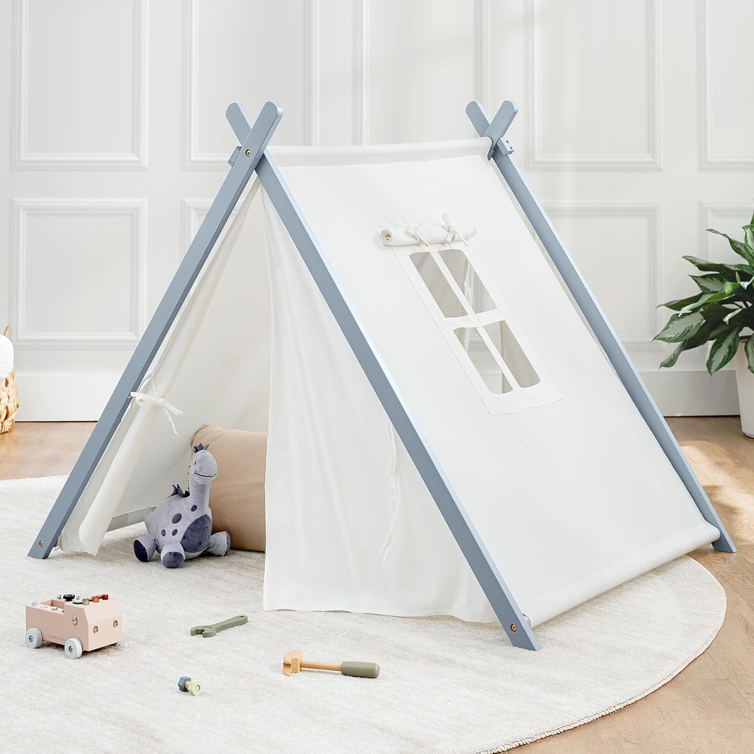 Comfy Cubs Kids Play Tent - Breathable Cotton Teepee for Imaginative Activity - Indoor Canvas ...