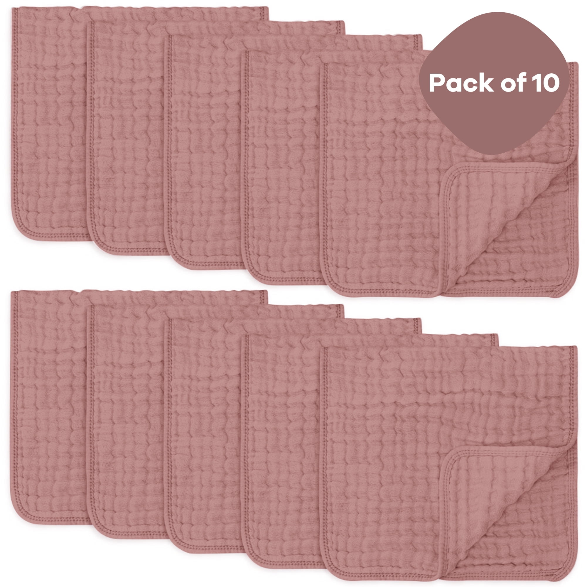 Comfy Cubs Muslin Burp Cloths Large 100% Cotton Hand Washcloths for ...