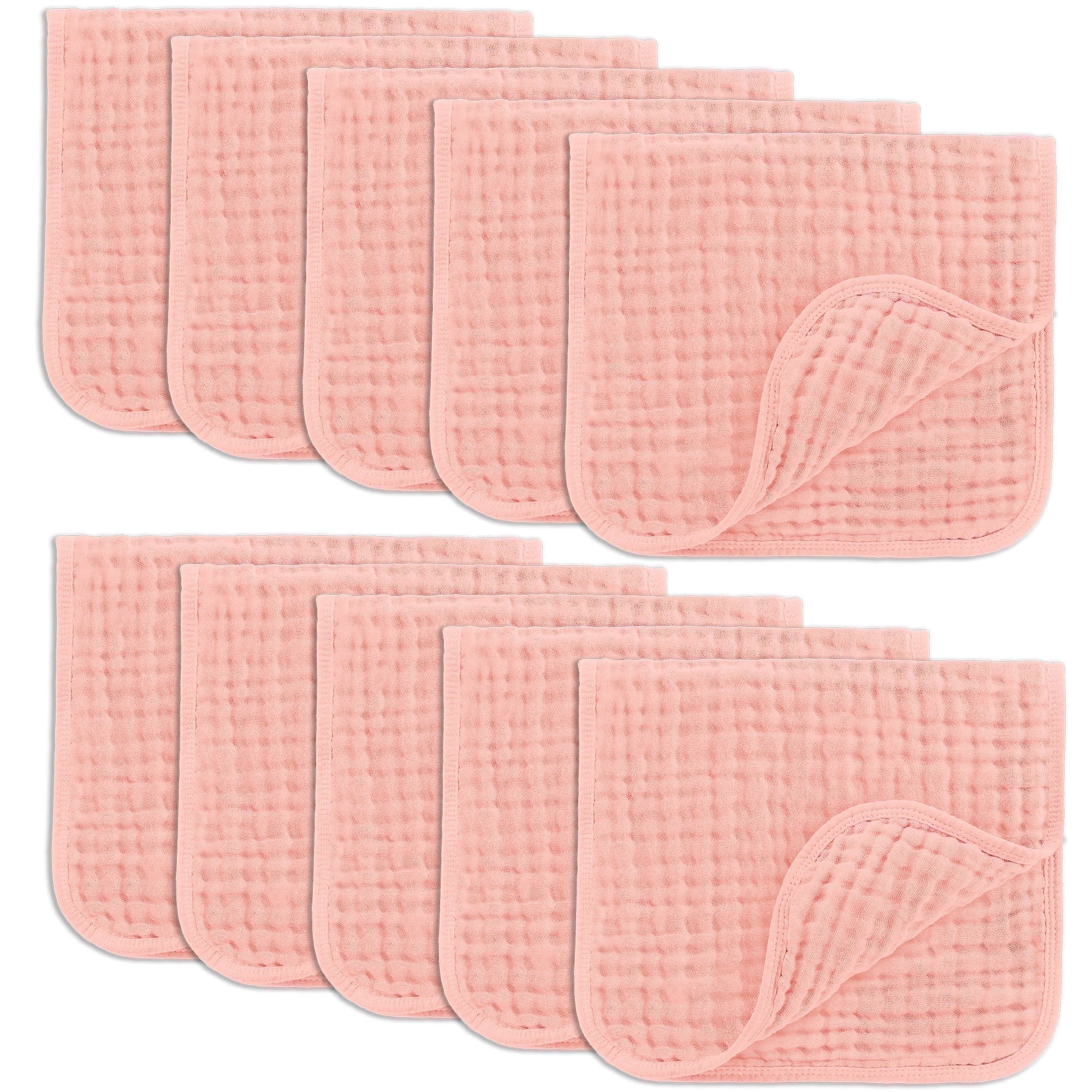 "Comfy Cubs 10-Pack Muslin Burp Cloths, 100% Cotton, 20""X10"", 6Layers ...