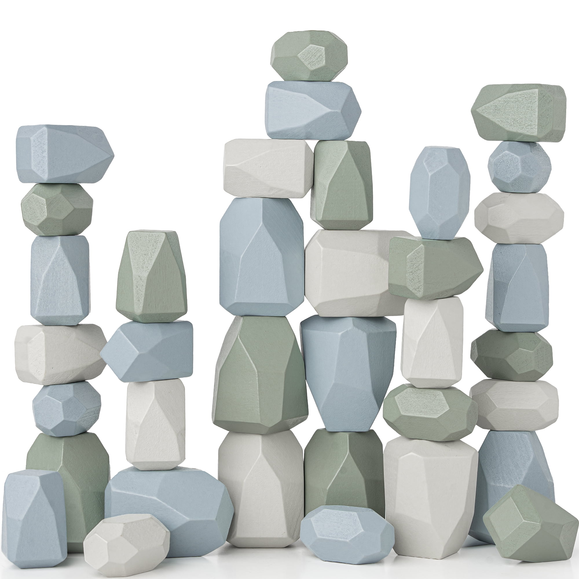 Comfy Cubs 36-Piece Educational Wooden Stacking Blocks Set - Walmart ...
