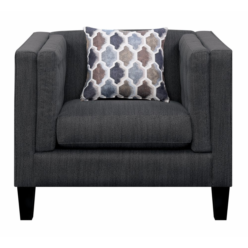 Comfy Fabric Upholstered Chair, Gray - Walmart.com