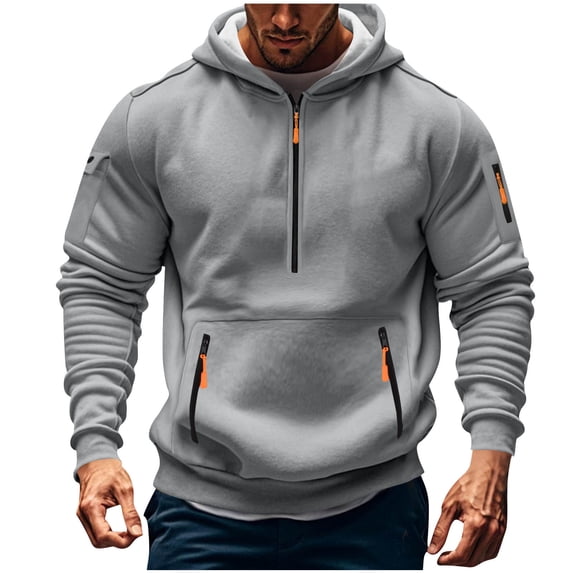 Comfy Fall Fashion Outfits New Tactical Hoodies for Men Plus Size Half ...