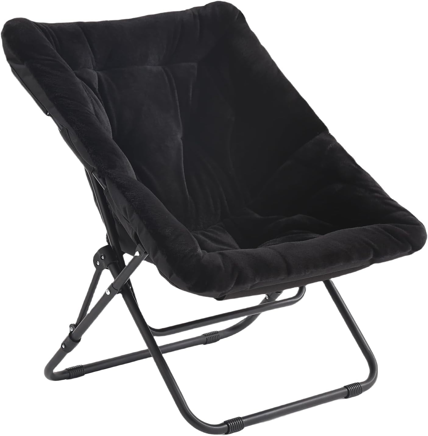 Comfy Folded Chair, Soft Faux Fur Oversized Folding Accent Chair ...