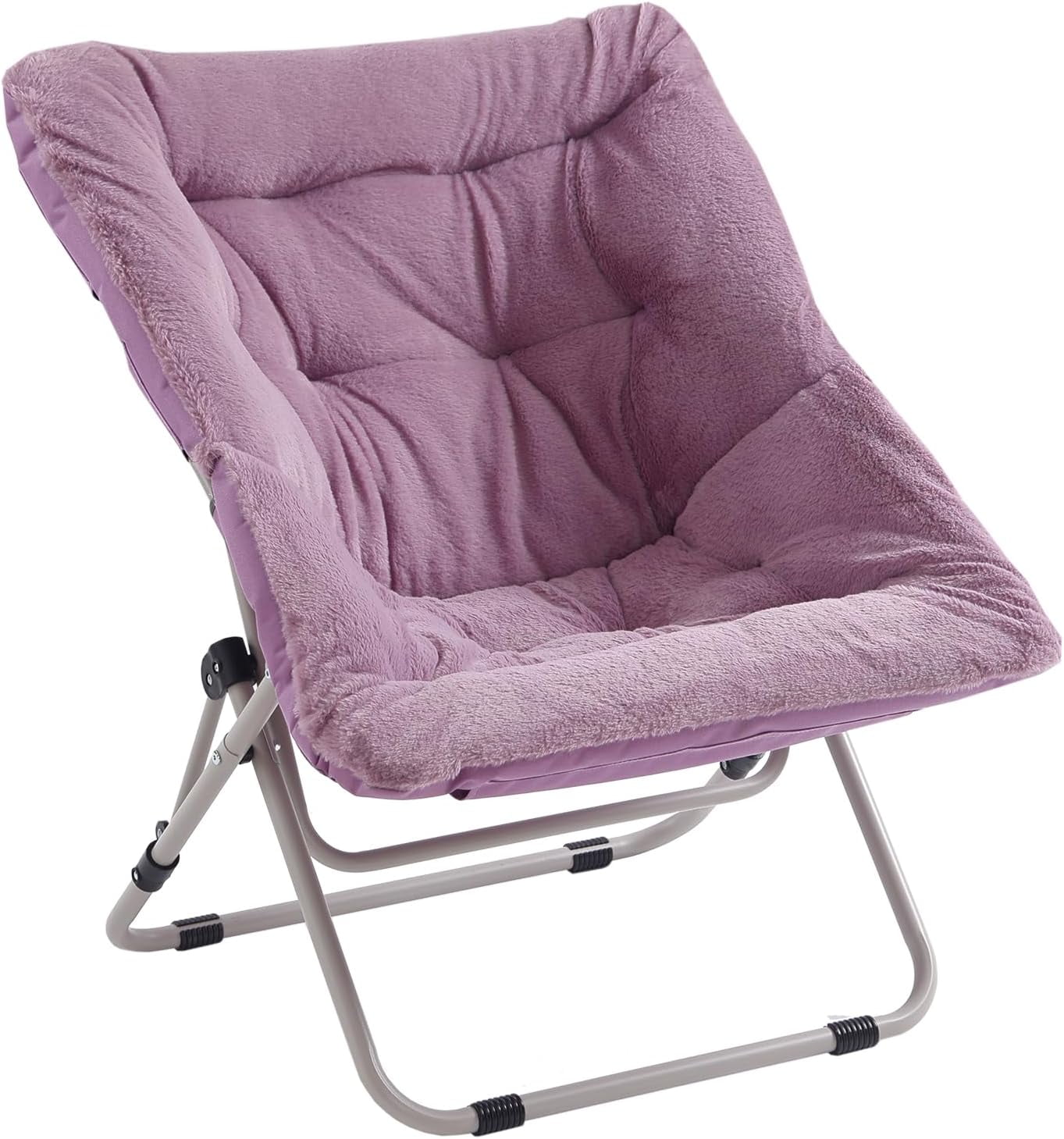 Comfy Folded Chair, Soft Faux Fur Oversized Folding Accent Chair ...