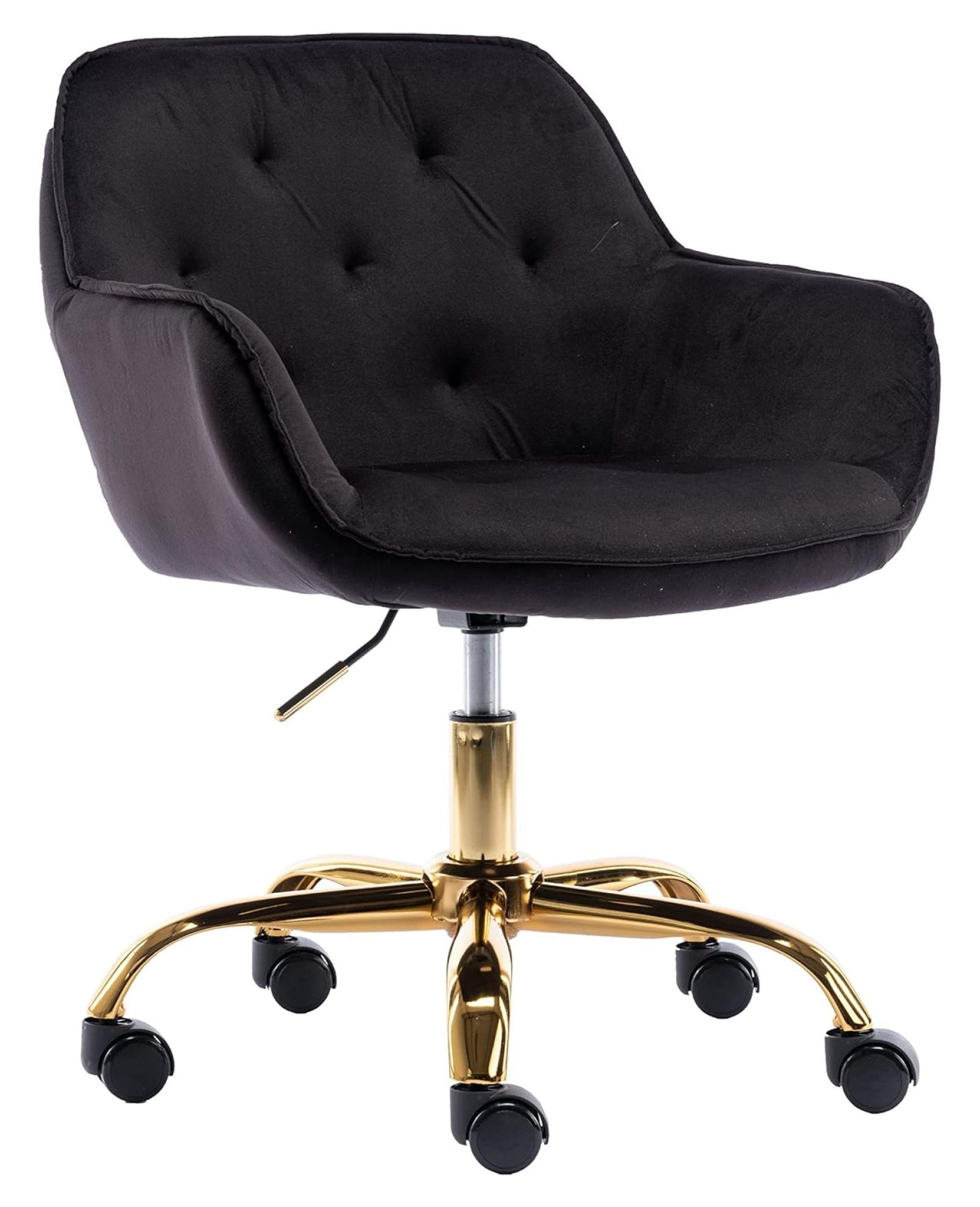Comfy Home Office Task Chair with Wheels, Cute Modern Upholstered ...