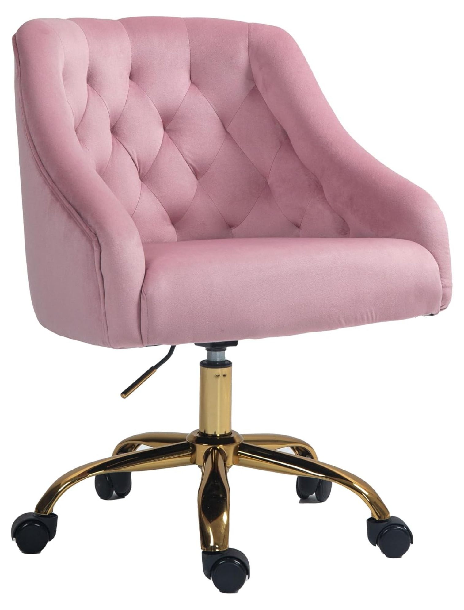 Comfy Home Office Task Chair with Wheels, Cute Modern Upholstered ...