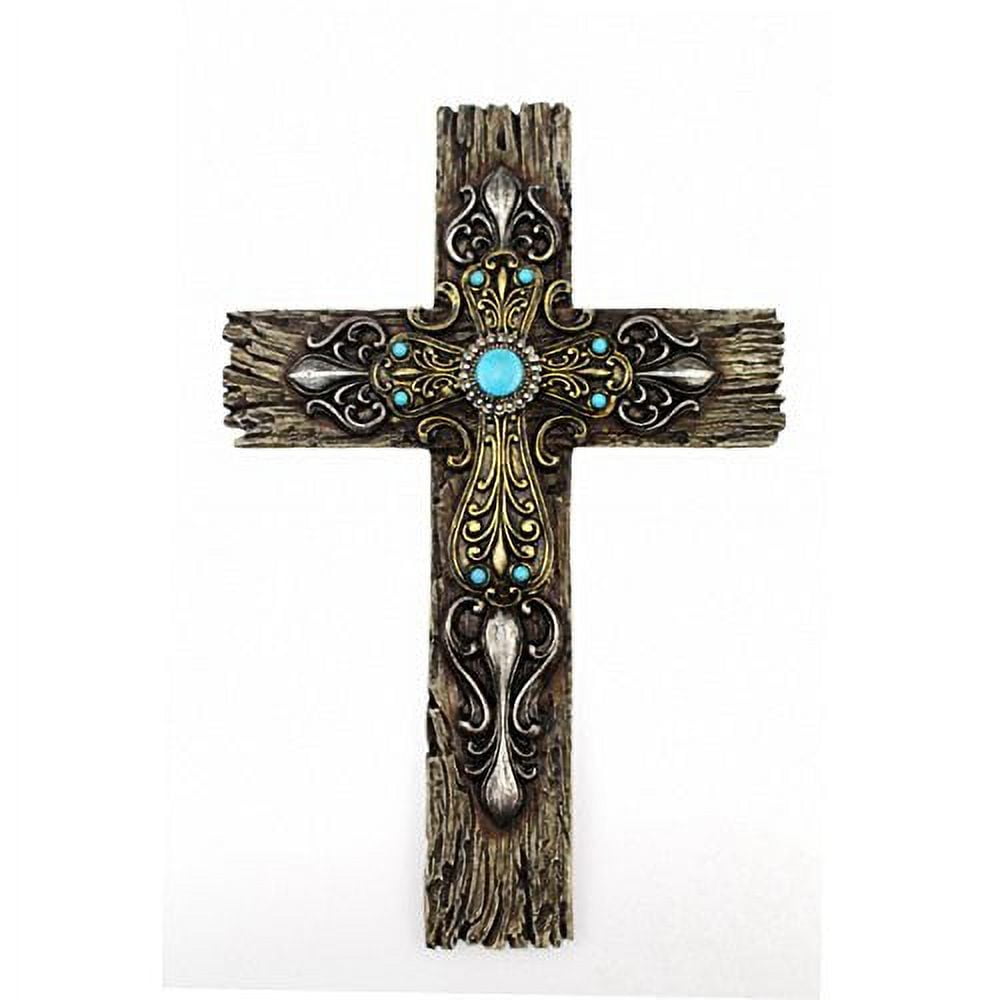 Comfy Hour Faith and Hope Collection 12" Wood Wall Hung Classic Cross ...