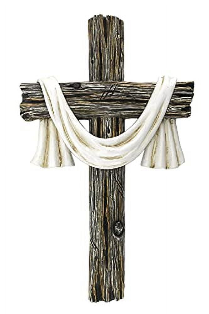 Comfy Hour Faith and Hope Collection Faux Wood Design White Scarf Wall ...