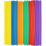 Comfy Package 10” Straight Long Disposable Straws, Assorted 500-Pack ...