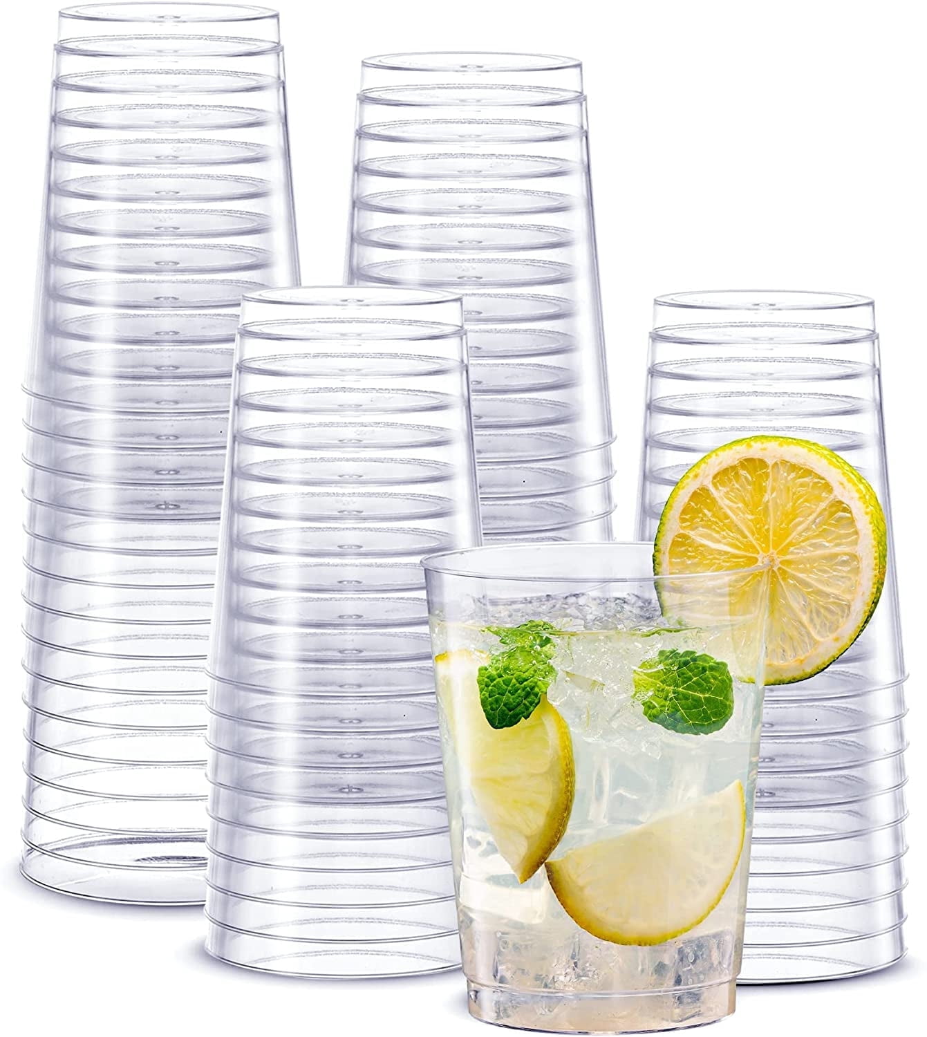 Comfy Package 10 oz Disposable Shot Glasses Clear Plastic Cups, 200 ...