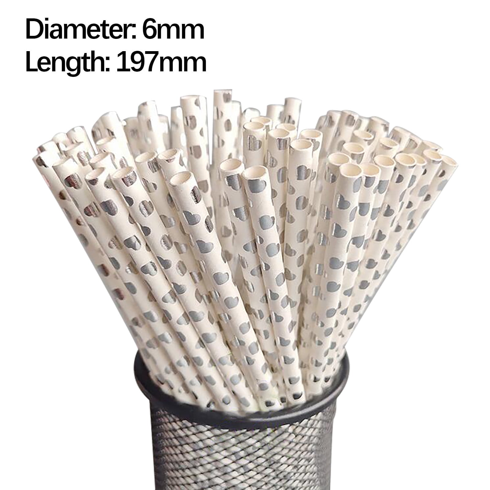 Comfy Package, [100 Pack] Striped Paper Drinking Straws 100% ...