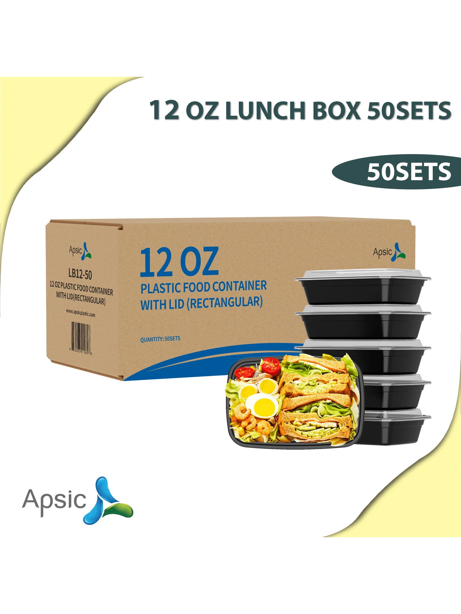 Comfy Package 12oz -50 Count 1 Compartment Meal Prep Containers ...