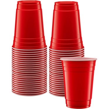 Apple Red Big Party Pack 16 oz. Plastic Cups - Walmart.com