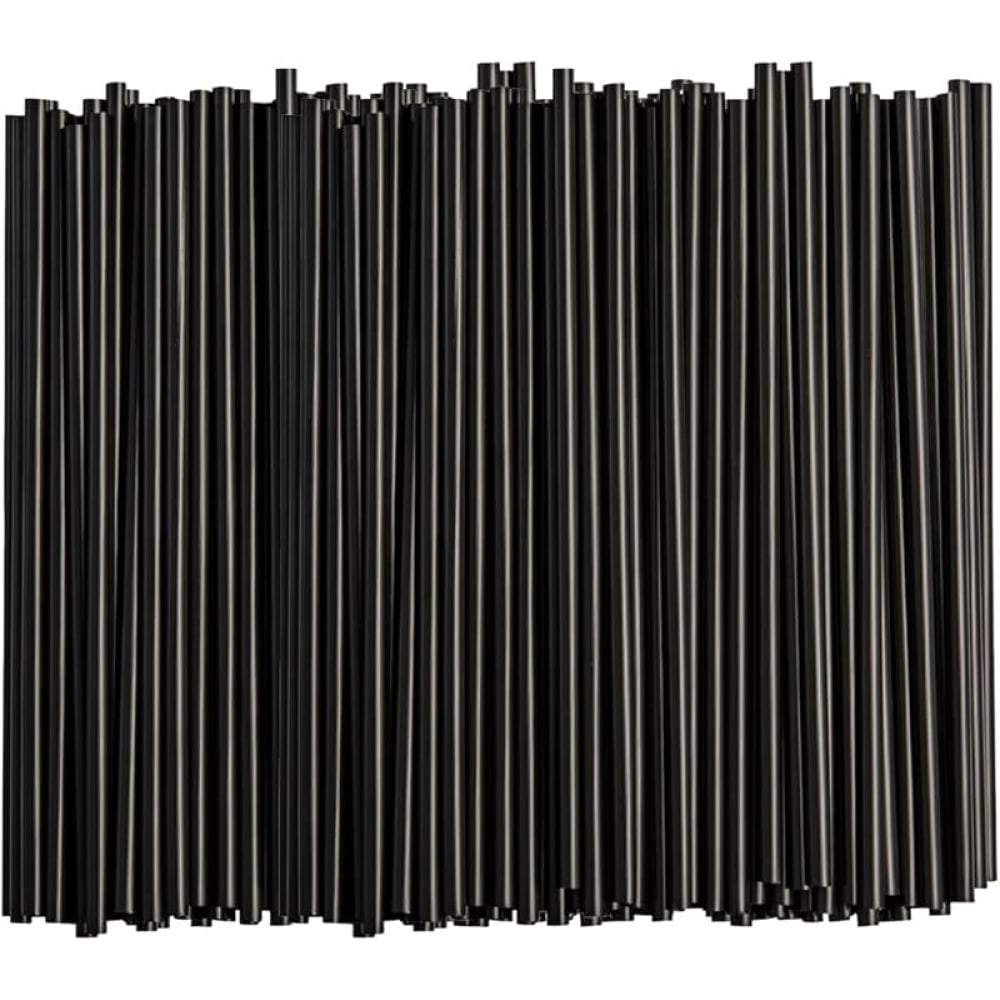Comfy Package [250 Count] 7.75" High Black Straws, Disposable Plastic ...