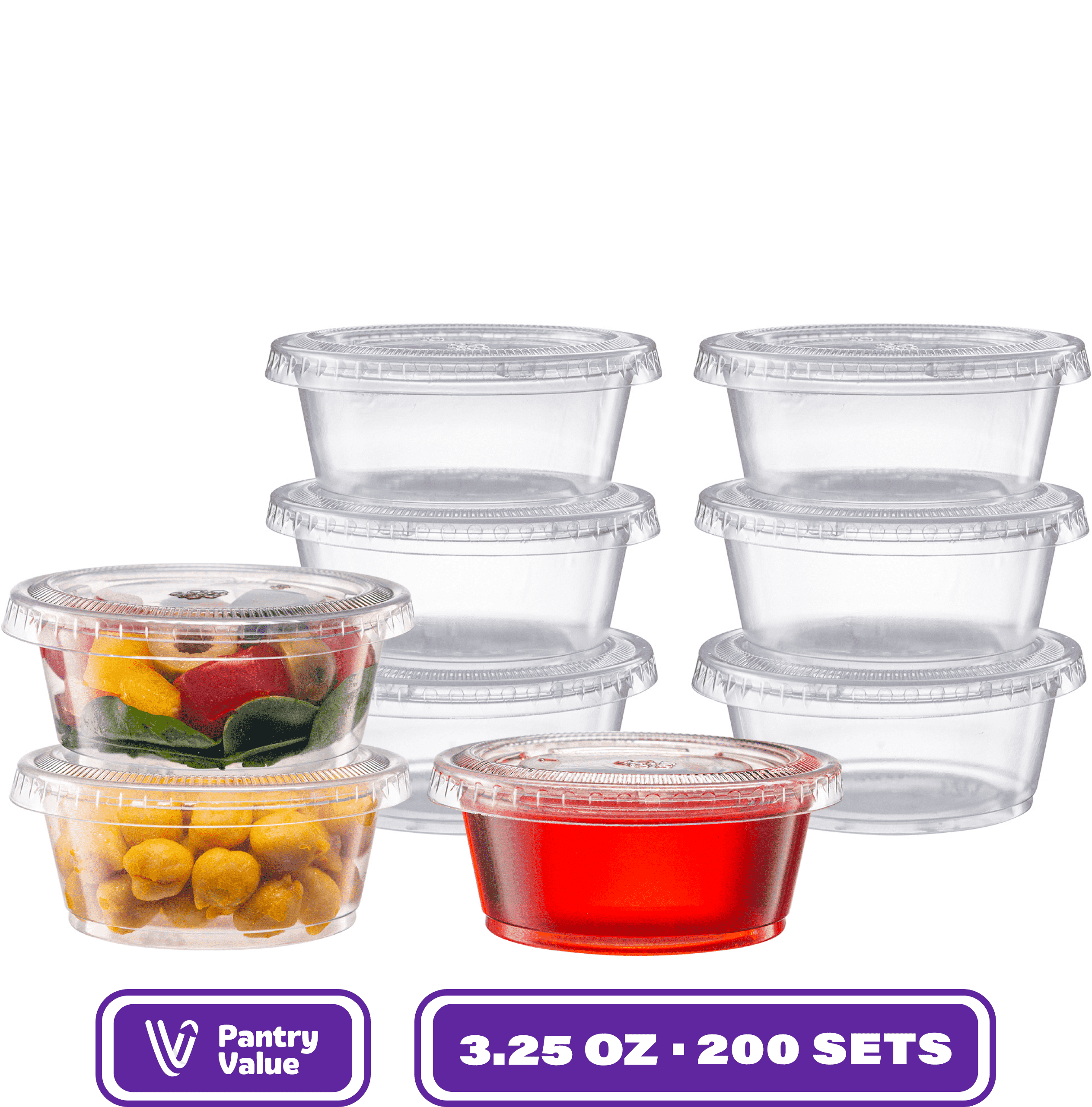 GUSTO, Pantry Value Jello Shot Cups with Lids, 3.25 oz, Clear - Walmart.com