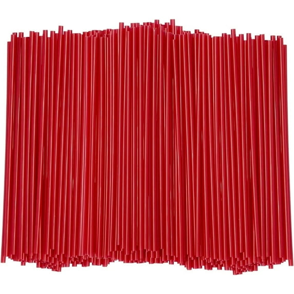 Comfy Package Red 5-inch Long Plastic Drink Stirrer Straws - 1000-Pack ...