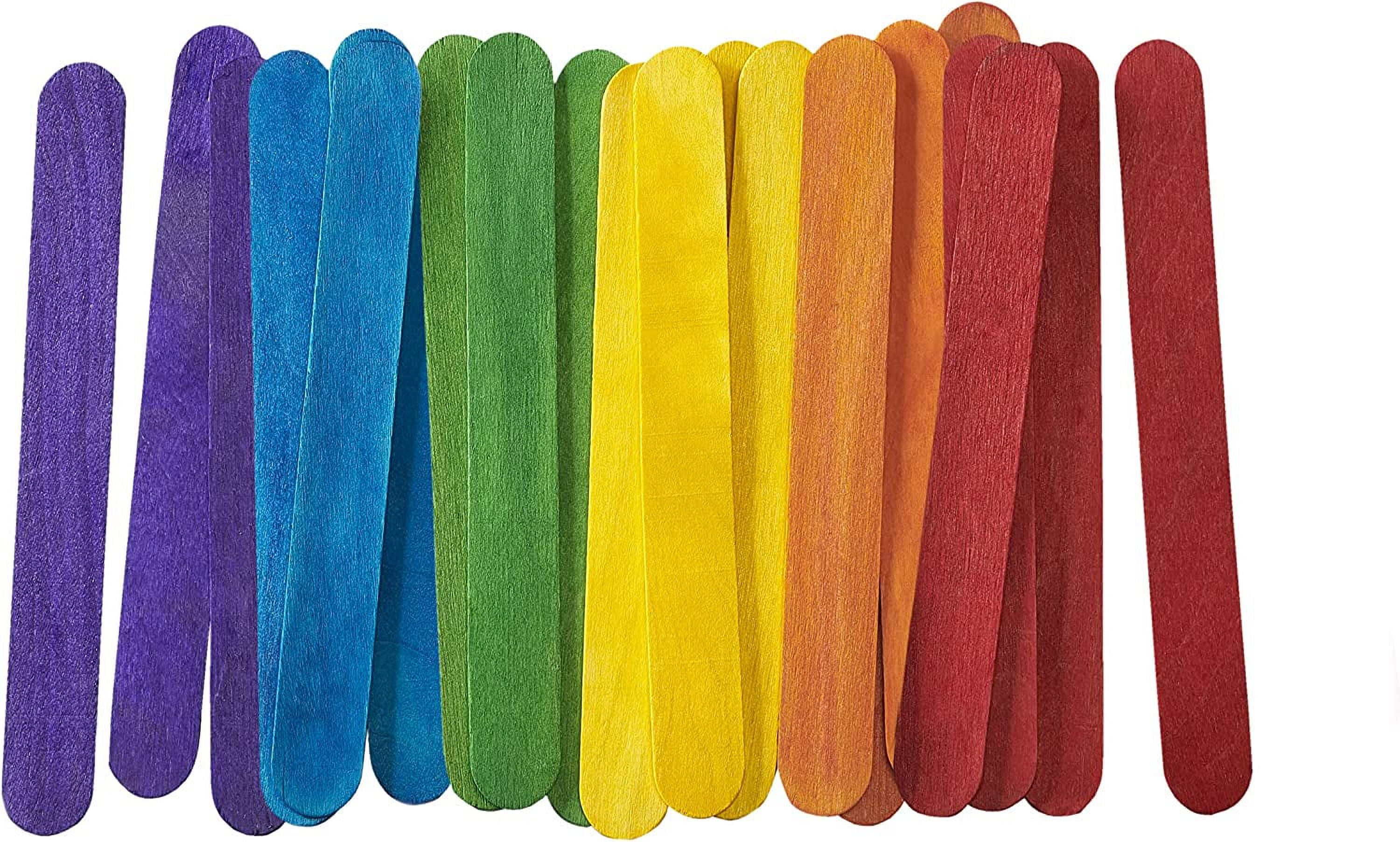 Gusto 6â€ Colored Popsicle Stick Set Wooden Sticks for Crafts, Assorted ...