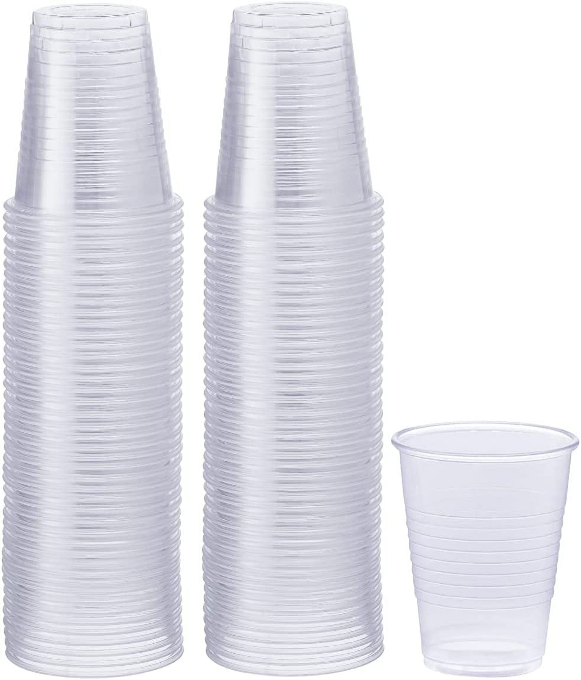 Comfy Package 7 Oz Clear Disposable Plastic Cups, 100-Pack for Party ...