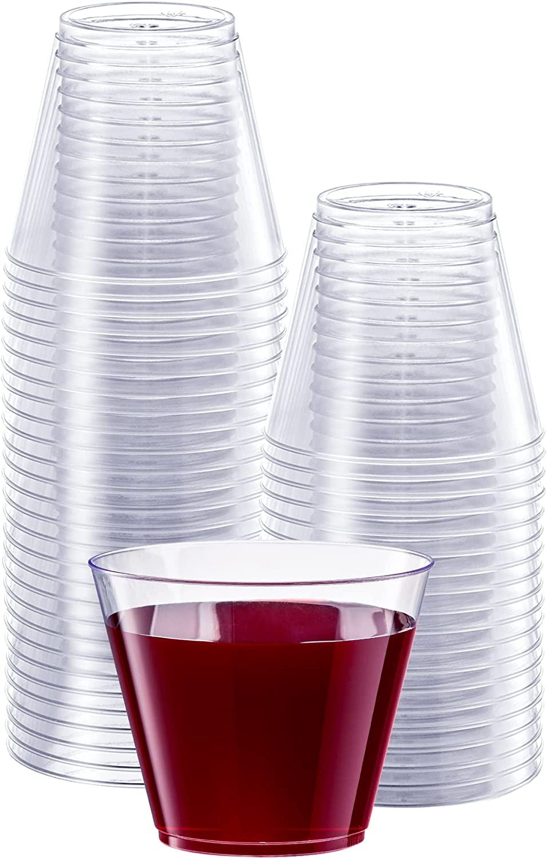 Comfy Package Small Disposable Dessert Shot Glasses, Clear Plastic ...