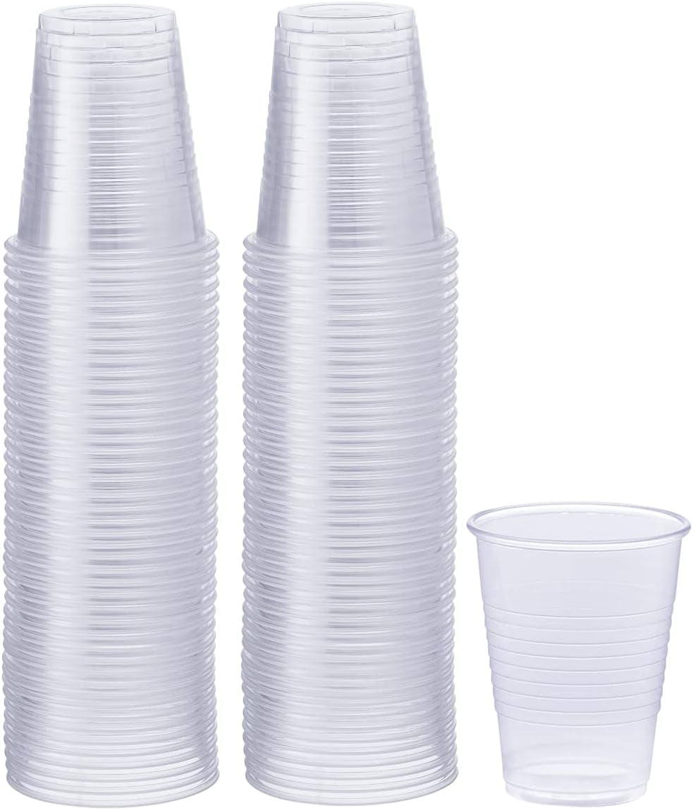 Comfy Package Clear Plastic Cups – Mini Disposable Drinking Cups for ...