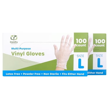 Safe Handler Multi purpose Disposable vinyl Gloves, One Size Fit Most ...